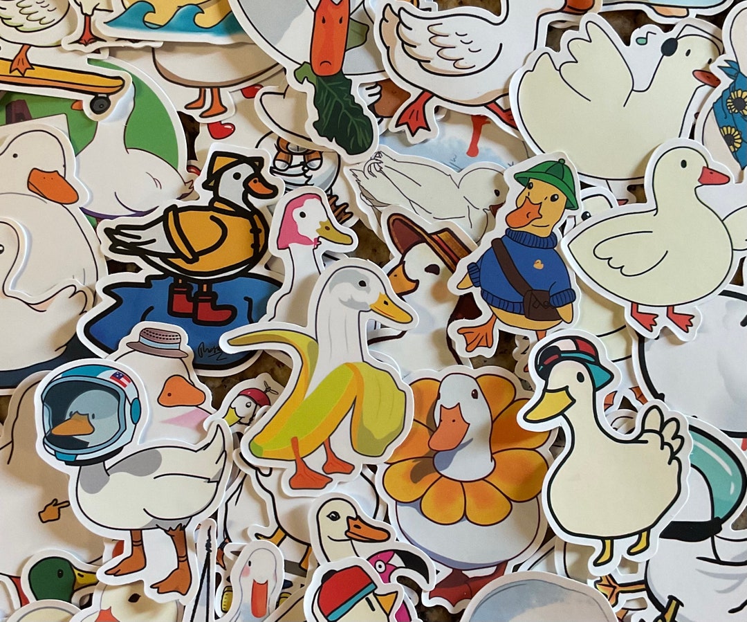 Duck Sticker Pack, Scrapbook Stickers, Gift for Duck Lover, Waterbottle ...