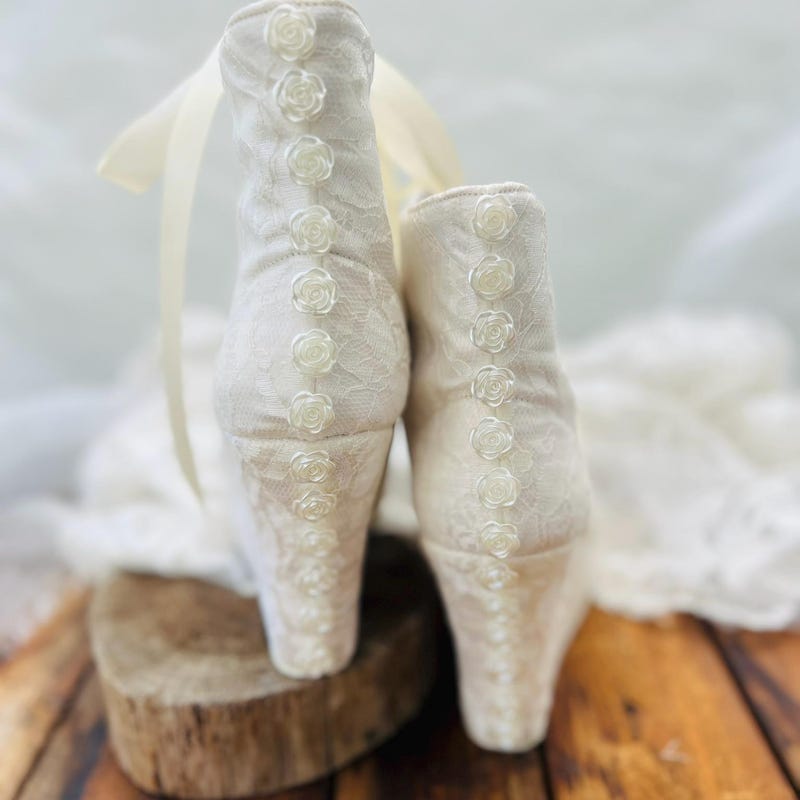 Bridal Lace Booties - Etsy