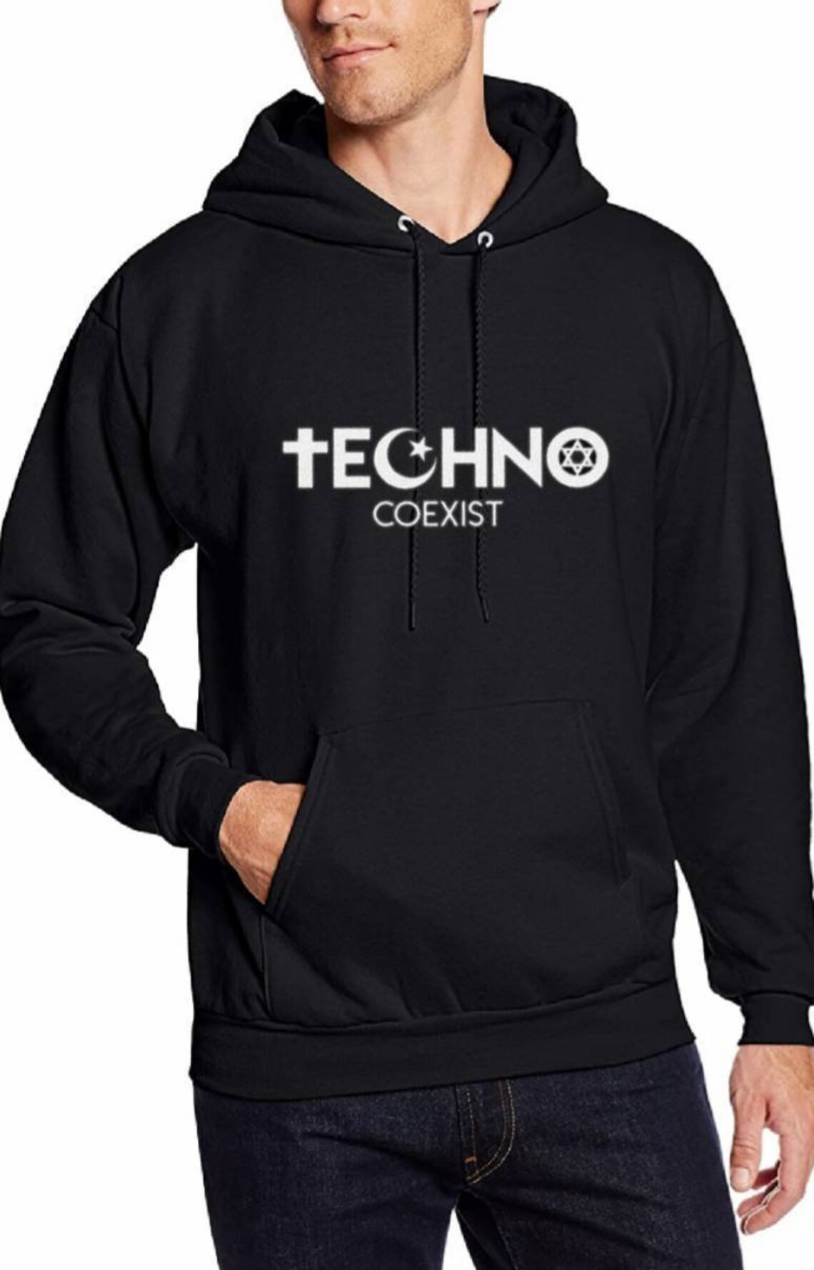 TECHNO Rave Attire Festival Mens Pullover Ecosmart Fleece - Etsy