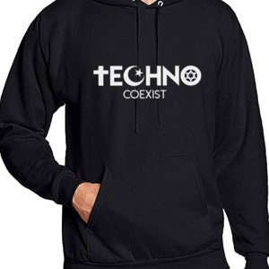 TECHNO Rave Attire Festival Mens Pullover Ecosmart Fleece - Etsy