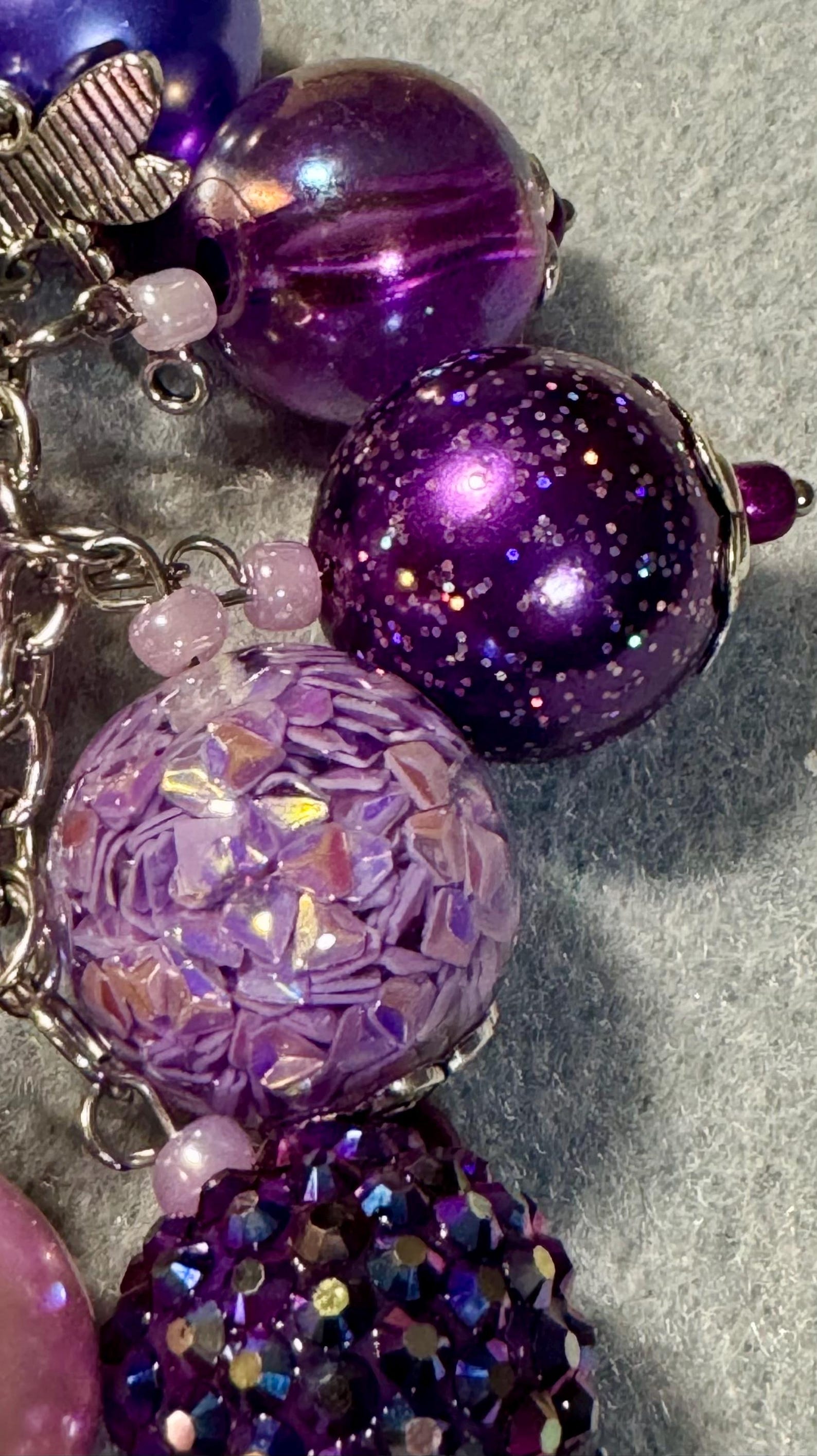 Gorgeous Chunky Purse Charm in Various Shades of Purple. so Pretty and ...