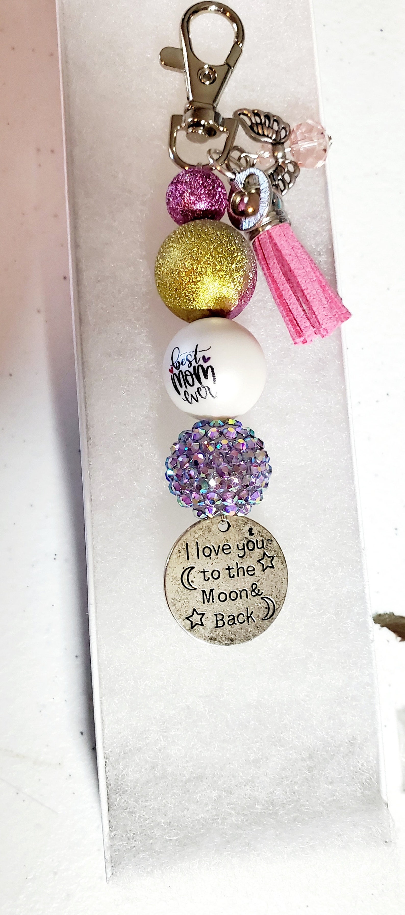 Best Mom Ever Keychain Purse Tassel or Zipper Pull. Perfect | Etsy