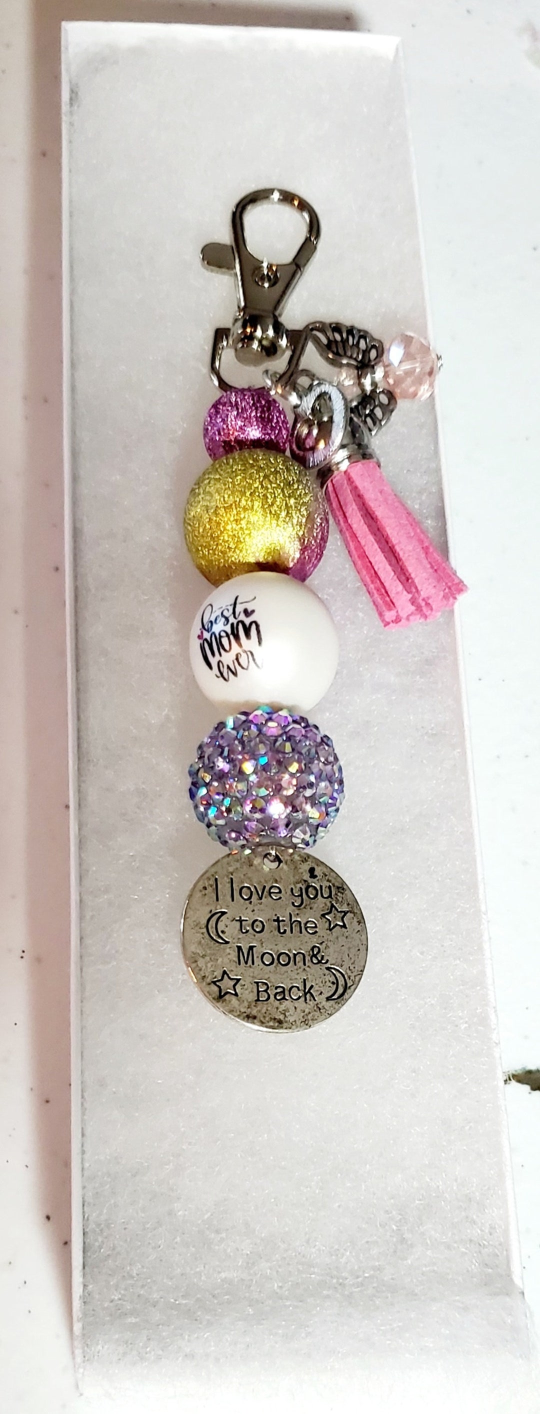 Best Mom Ever Keychain, Purse Tassel or Zipper Pull. Perfect Keychain ...