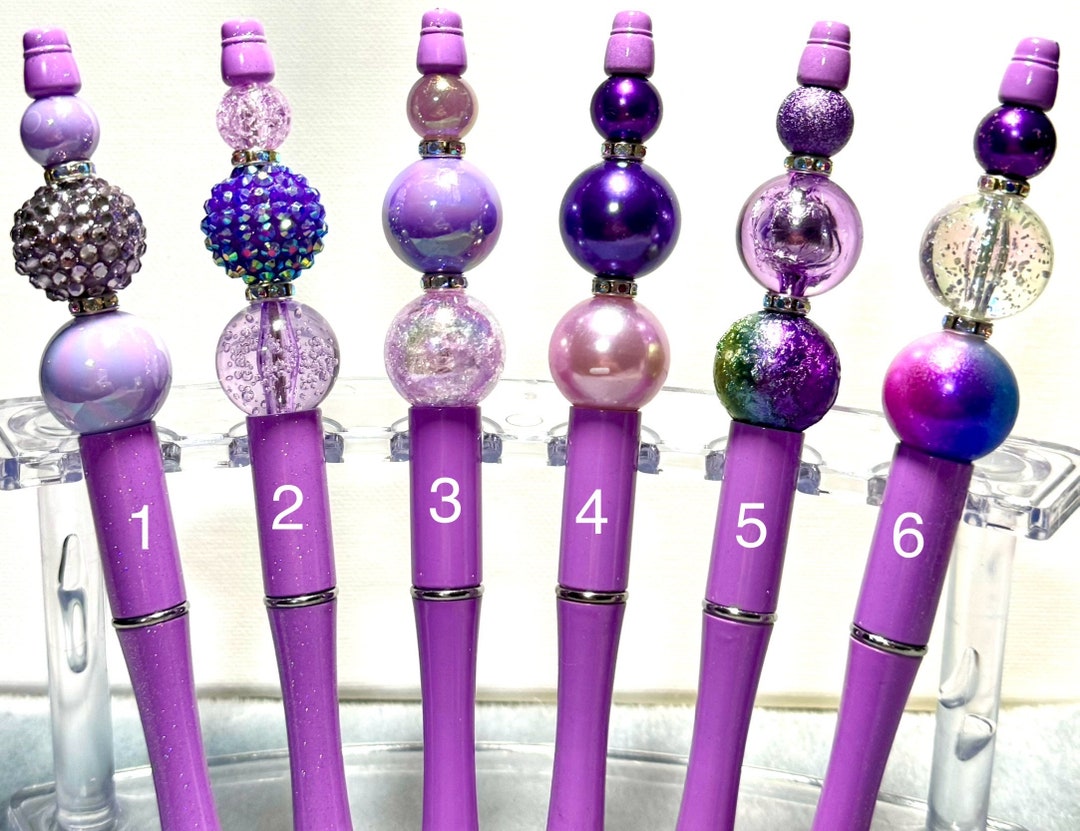 Beautiful Lavender Beaded Ink Pens That Are Refillable, Great ...