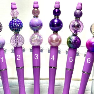 Beautiful Lavender Beaded Ink Pens That Are Refillable, Great ...