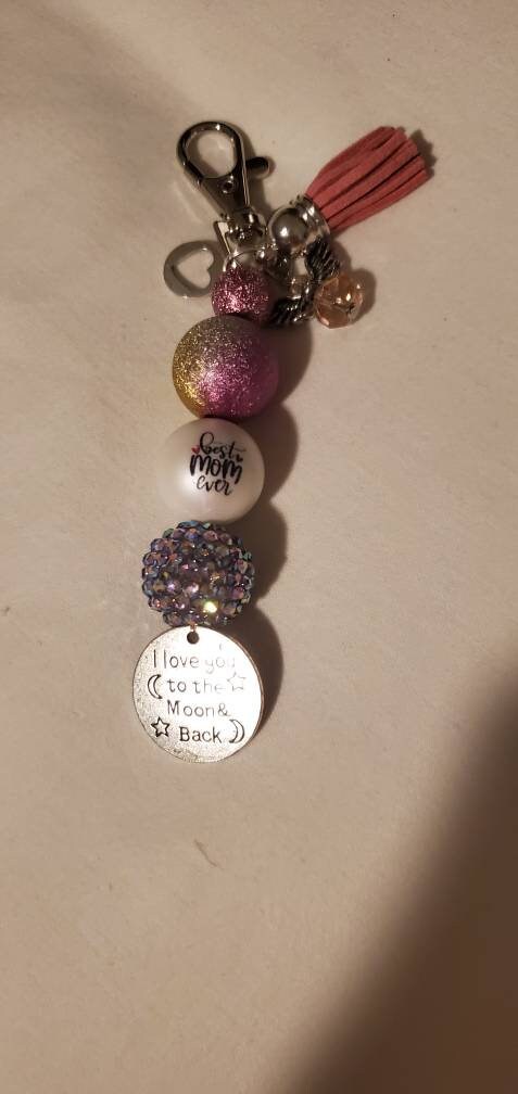 Best Mom Ever Keychain Purse Tassel or Zipper Pull. Perfect | Etsy