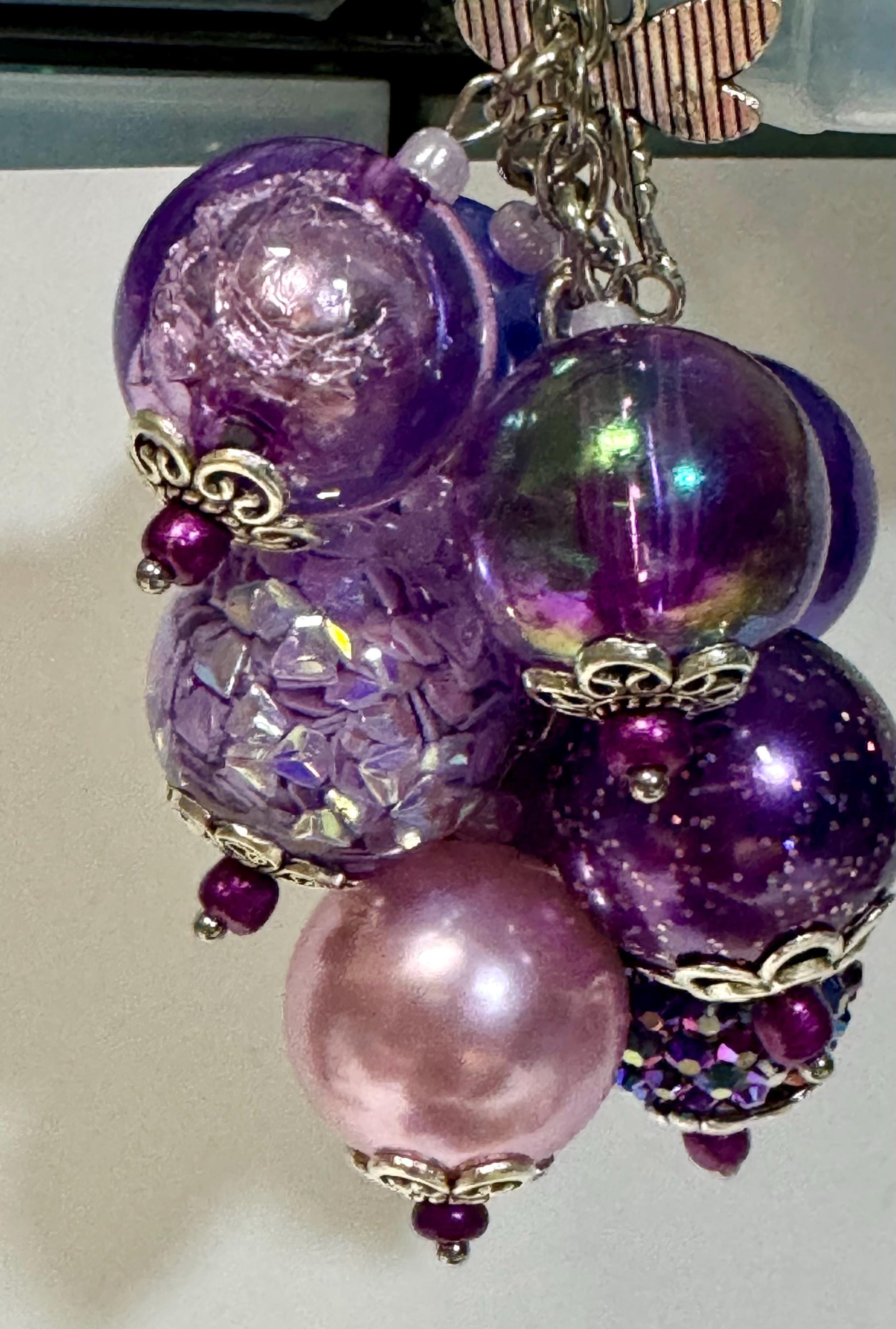 Gorgeous Chunky Purse Charm in Various Shades of Purple. so Pretty and ...