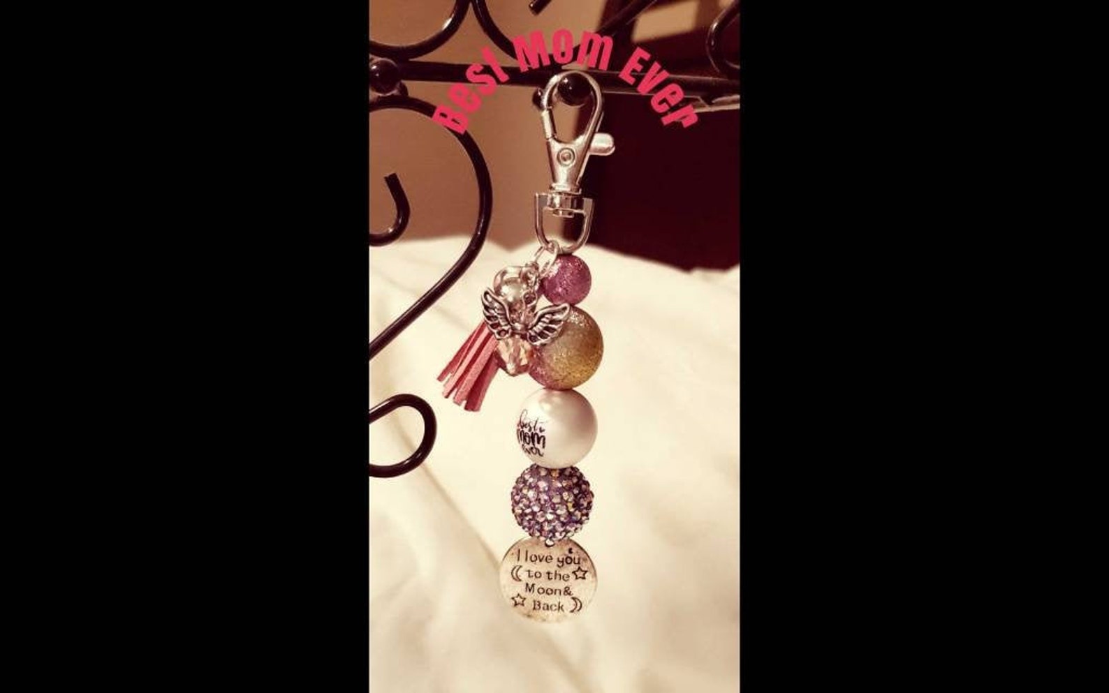 Best Mom Ever Keychain Purse Tassel or Zipper Pull. Perfect | Etsy