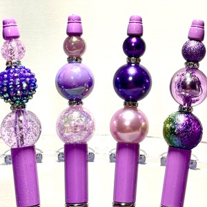Beautiful Lavender Beaded Ink Pens That Are Refillable, Great ...