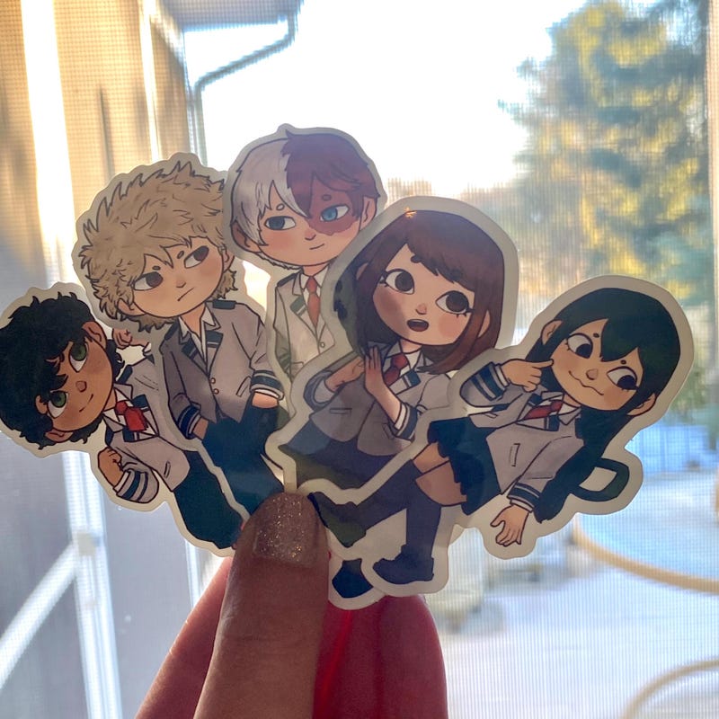 My Hero Academy Stickers - Etsy