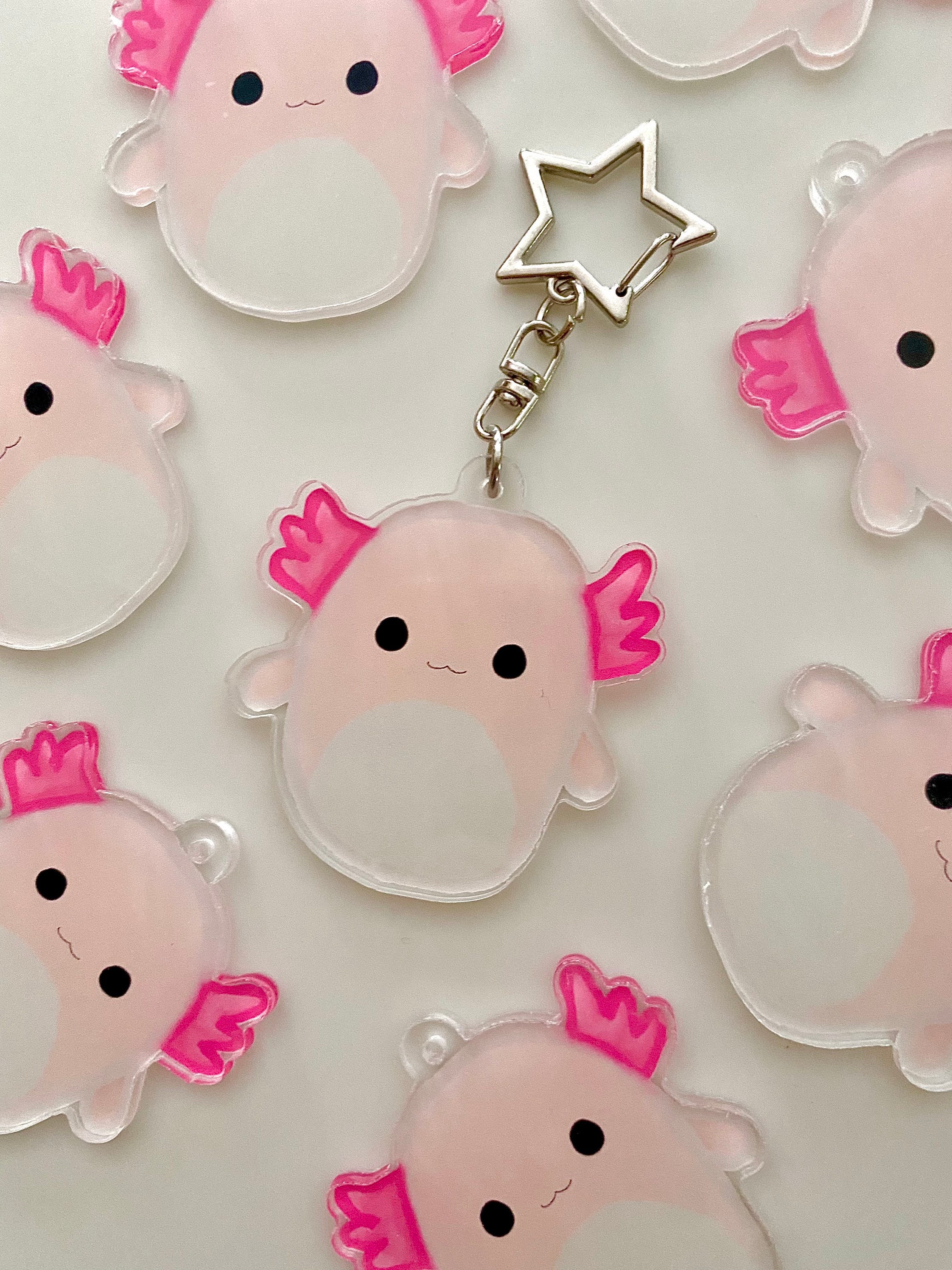 Archie Axolotl Squish Epoxy Keychain Charm - Etsy