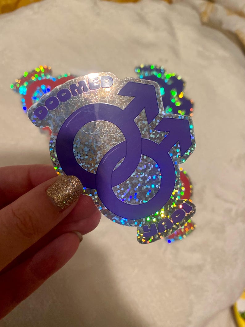 Doomed/toxic Yaoi/yuri Holographic Stickers - Etsy