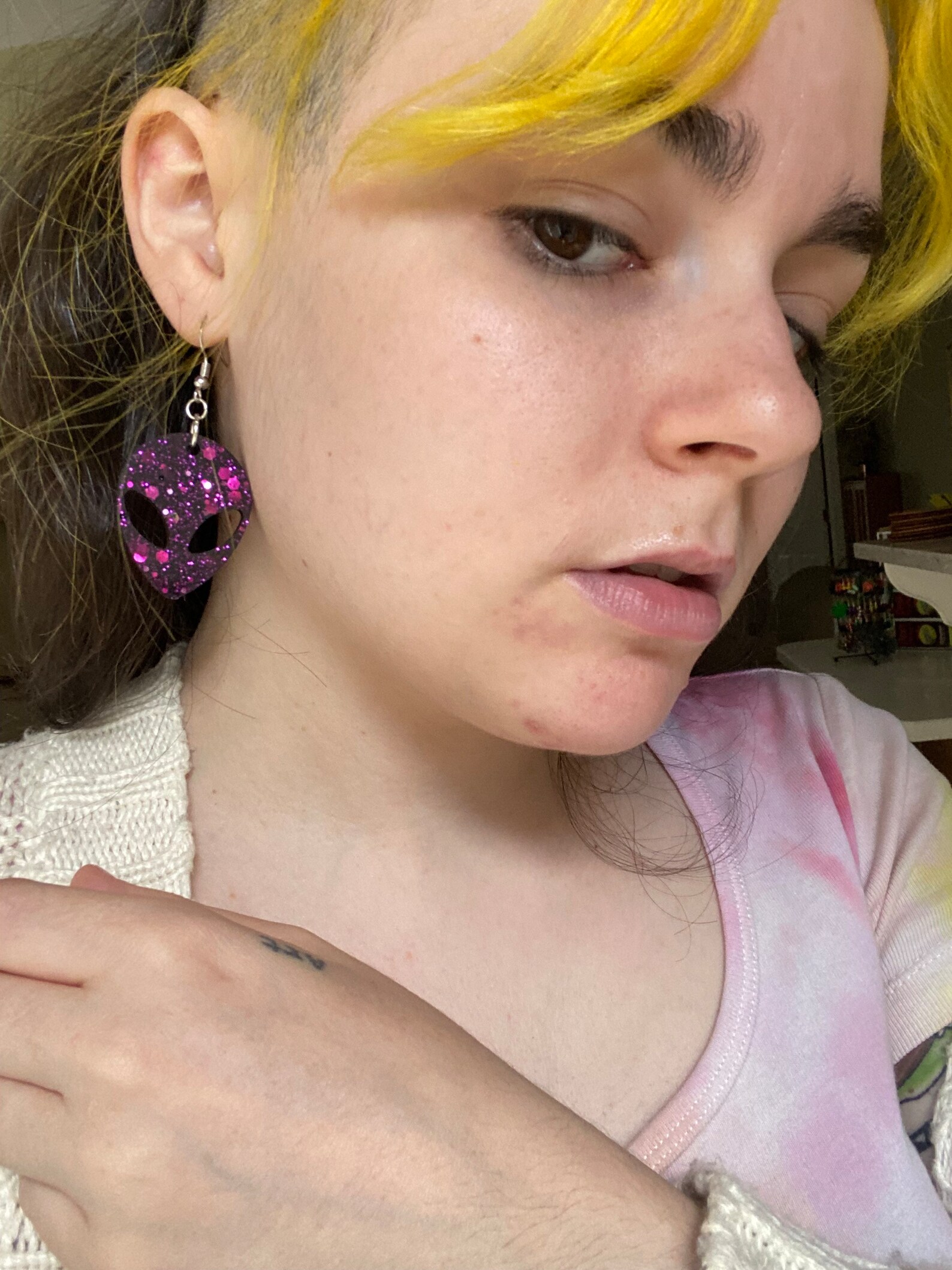 Goth Barbiecore Y2K Baddie Alien Head Weirdcore Earrings and - Etsy