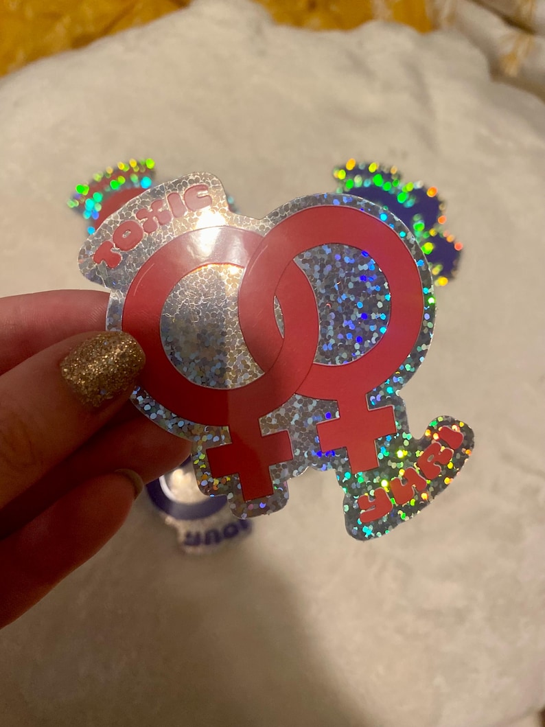 Doomed/toxic Yaoi/yuri Holographic Stickers - Etsy