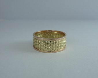 Gold Basket Weave Ring - Etsy