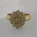 14k Yellow Gold Diamond Flower Ring - Etsy