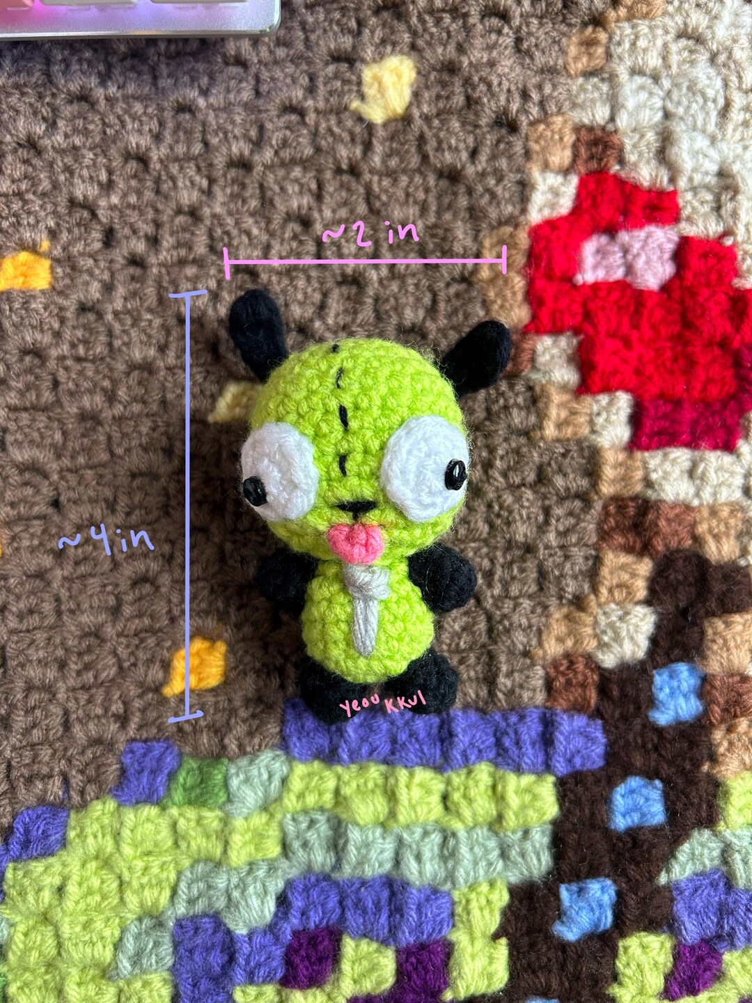 Gir Invader Zim Crochet Plush Amigurumi Stuffed Inspired Plush Toy ...