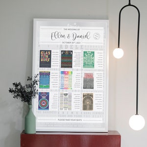 Festival Poster Wedding Table Plan - Etsy