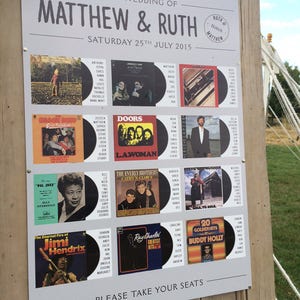 Vinyl Records Wedding Table Plan - Etsy