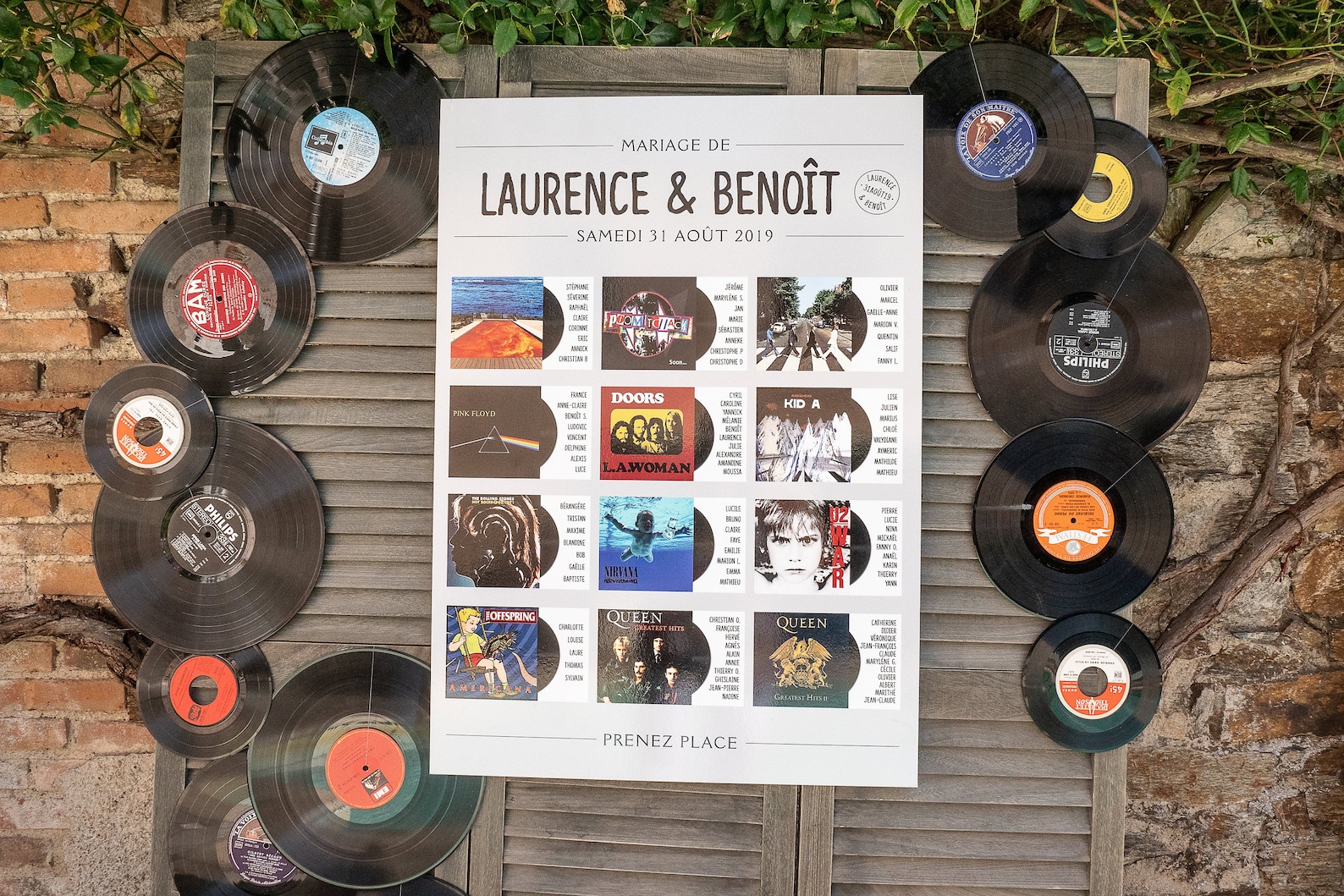 Vinyl Records Wedding Table Plan - Etsy