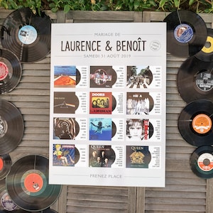 Vinyl Records Wedding Table Plan - Etsy