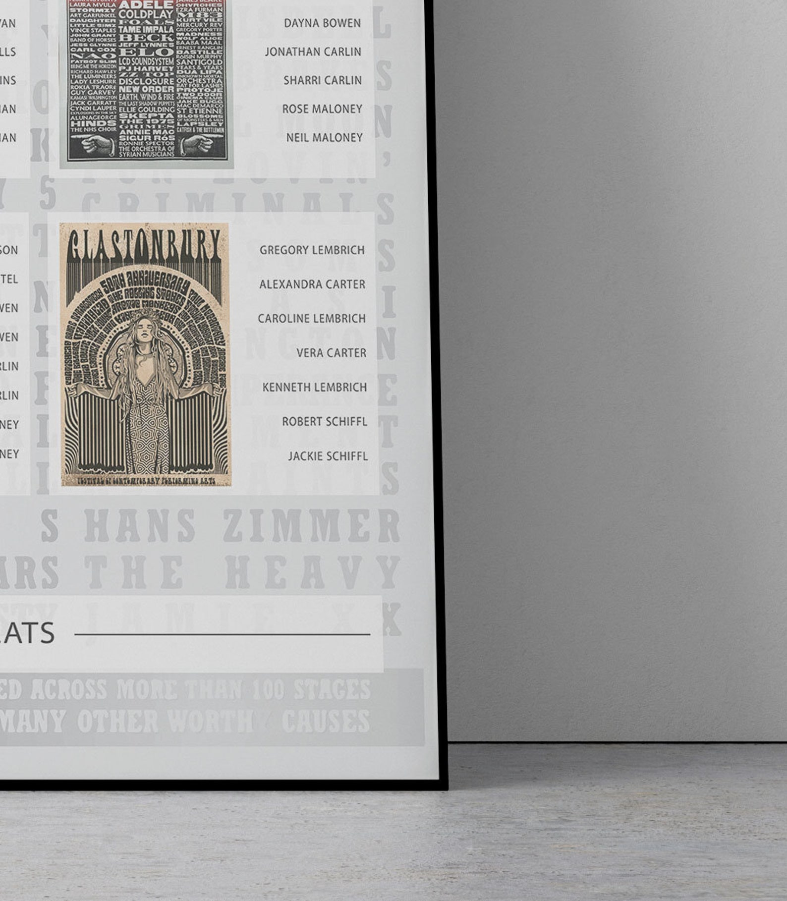 Festival Poster Wedding Table Plan - Etsy