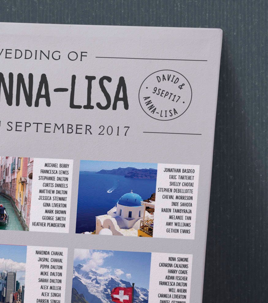 Travel Themed Wedding Table Plan - Etsy