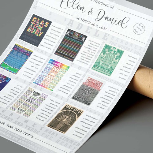 Vinyl Records Wedding Table Plan - Etsy UK