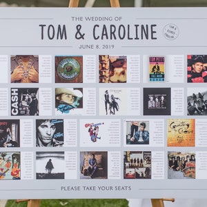Vinyl Records Wedding Table Plan - Etsy