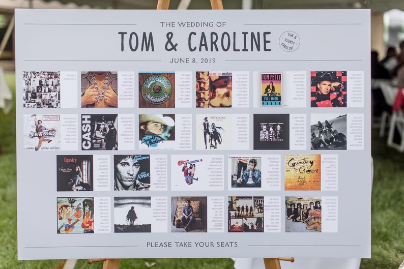 Vinyl Records Wedding Table Plan - Etsy UK