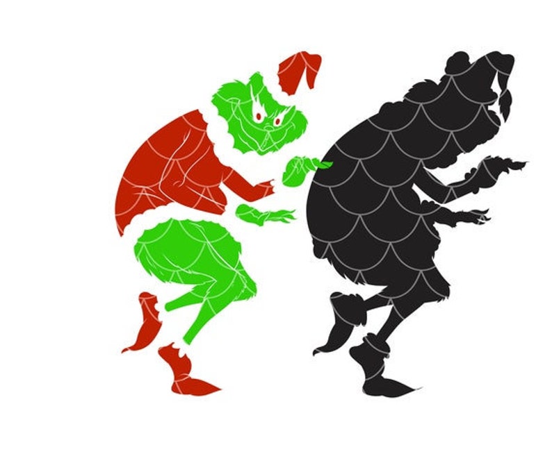 Grinch Svg Grinch Stealing Christmas Lights Svg Grinch Hand Etsy