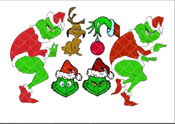Grinch Svg Grinch Stealing Christmas Lights Svg Grinch Hand Etsy