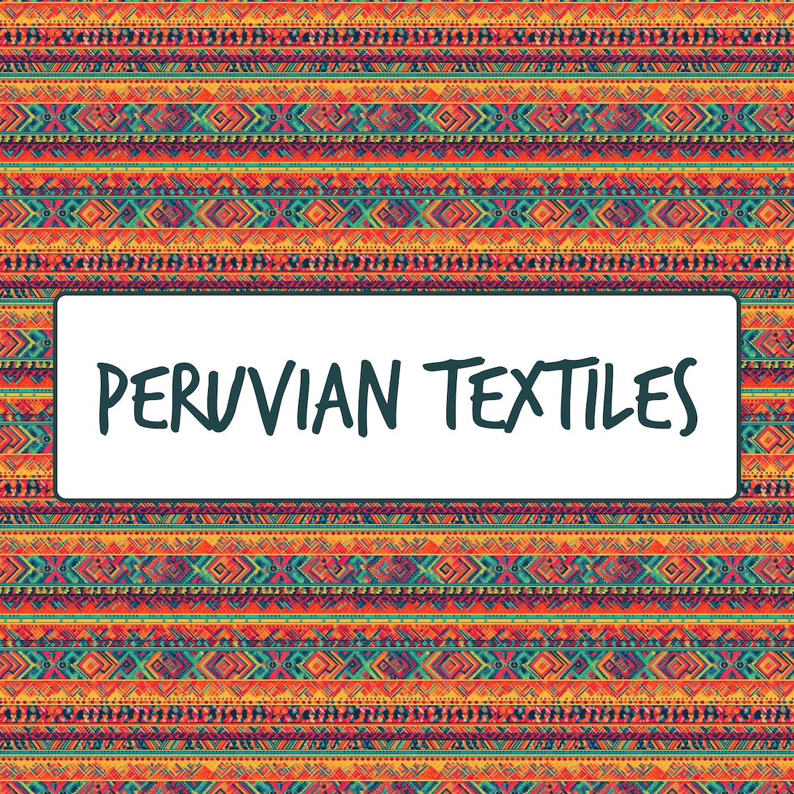 5 Peruvian Seamless Patterns With Vibrant Colors Intricate Weaving for ...