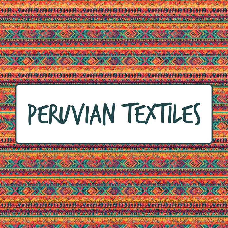 5 Peruvian Seamless Patterns With Vibrant Colors Intricate Weaving for ...
