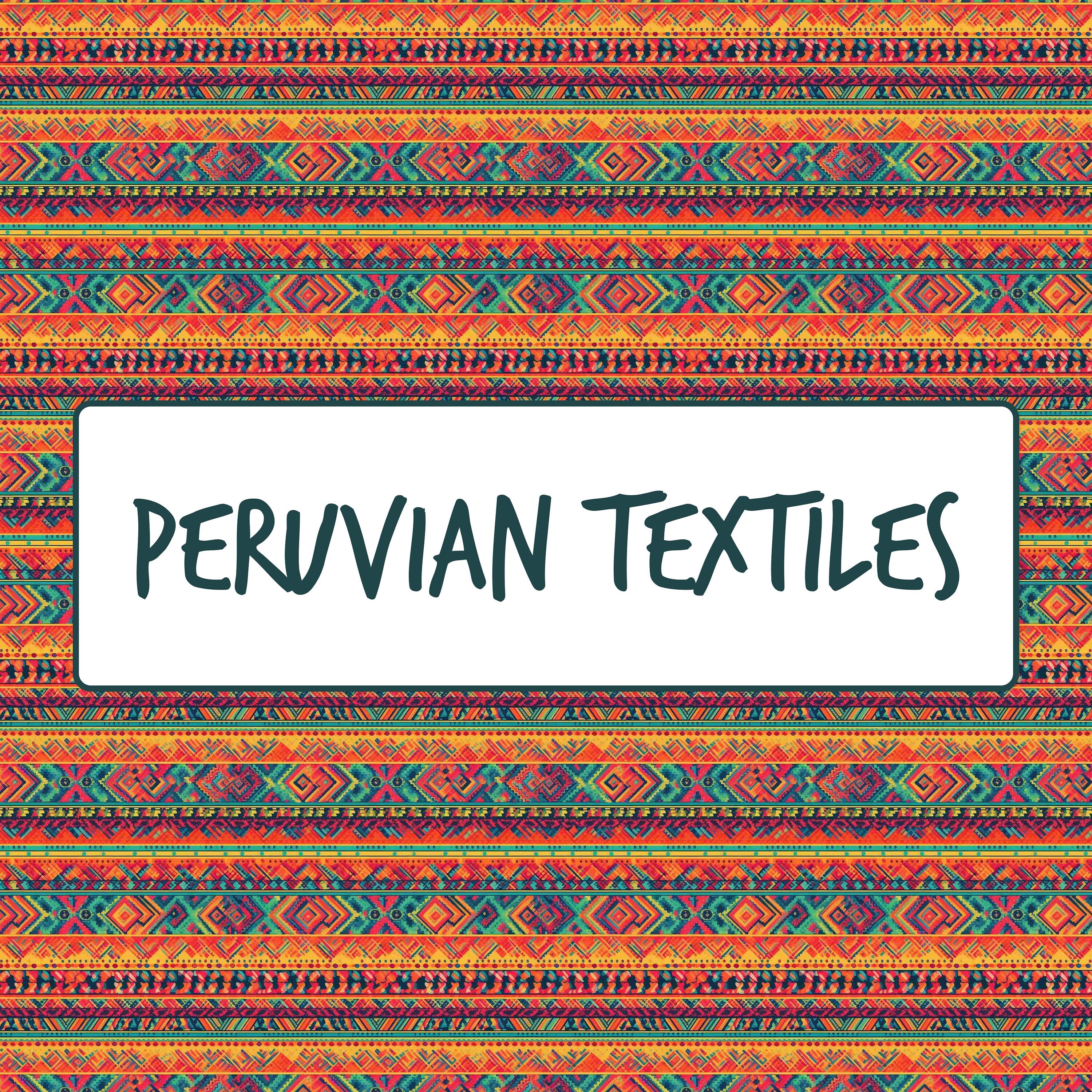 5 Peruvian Seamless Patterns With Vibrant Colors Intricate Weaving for ...