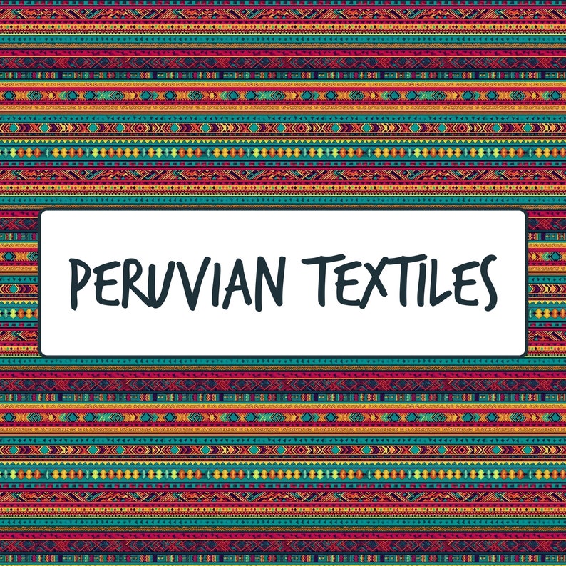 5 Peruvian Seamless Patterns With Vibrant Colors Intricate Weaving for ...