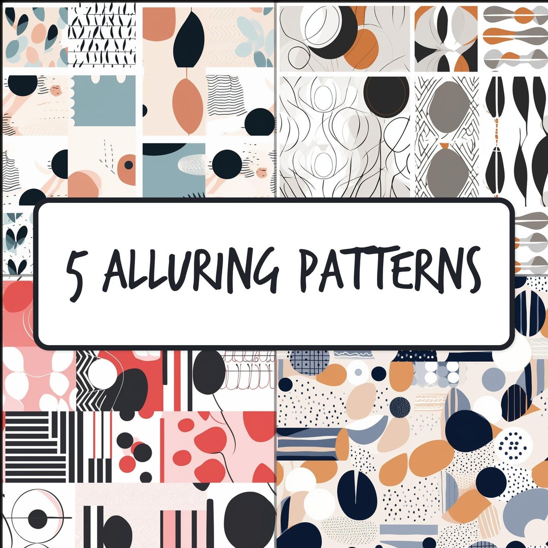 5 Scandinavian-inspired Digital Seamless Patterns With Modern Twist ...