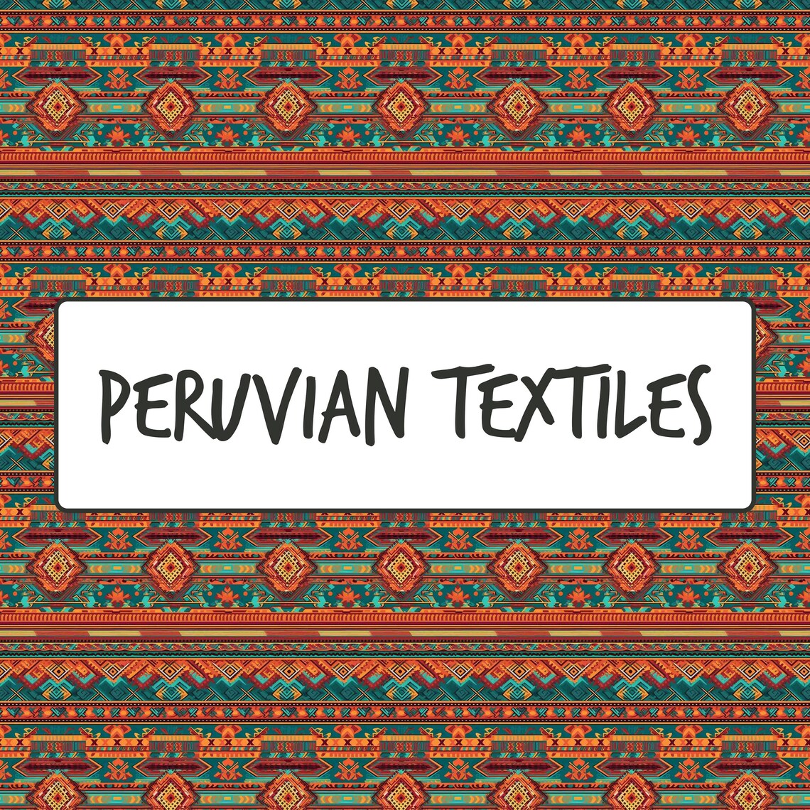 5 Peruvian Seamless Patterns With Vibrant Colors Intricate Weaving for ...