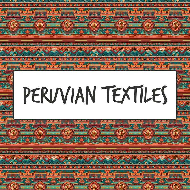 5 Peruvian Seamless Patterns With Vibrant Colors Intricate Weaving for ...