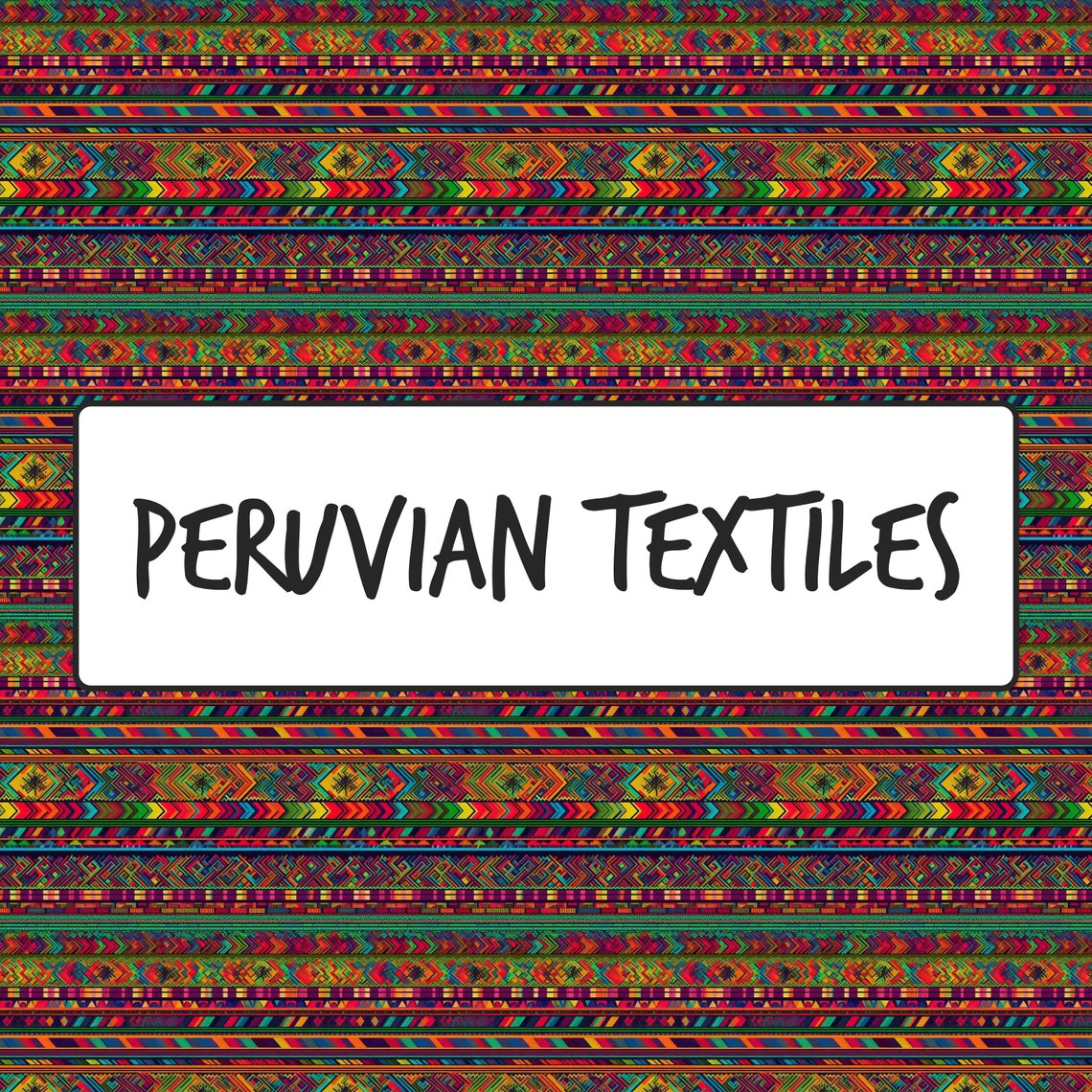 5 Peruvian Seamless Patterns With Vibrant Colors Intricate Weaving for ...
