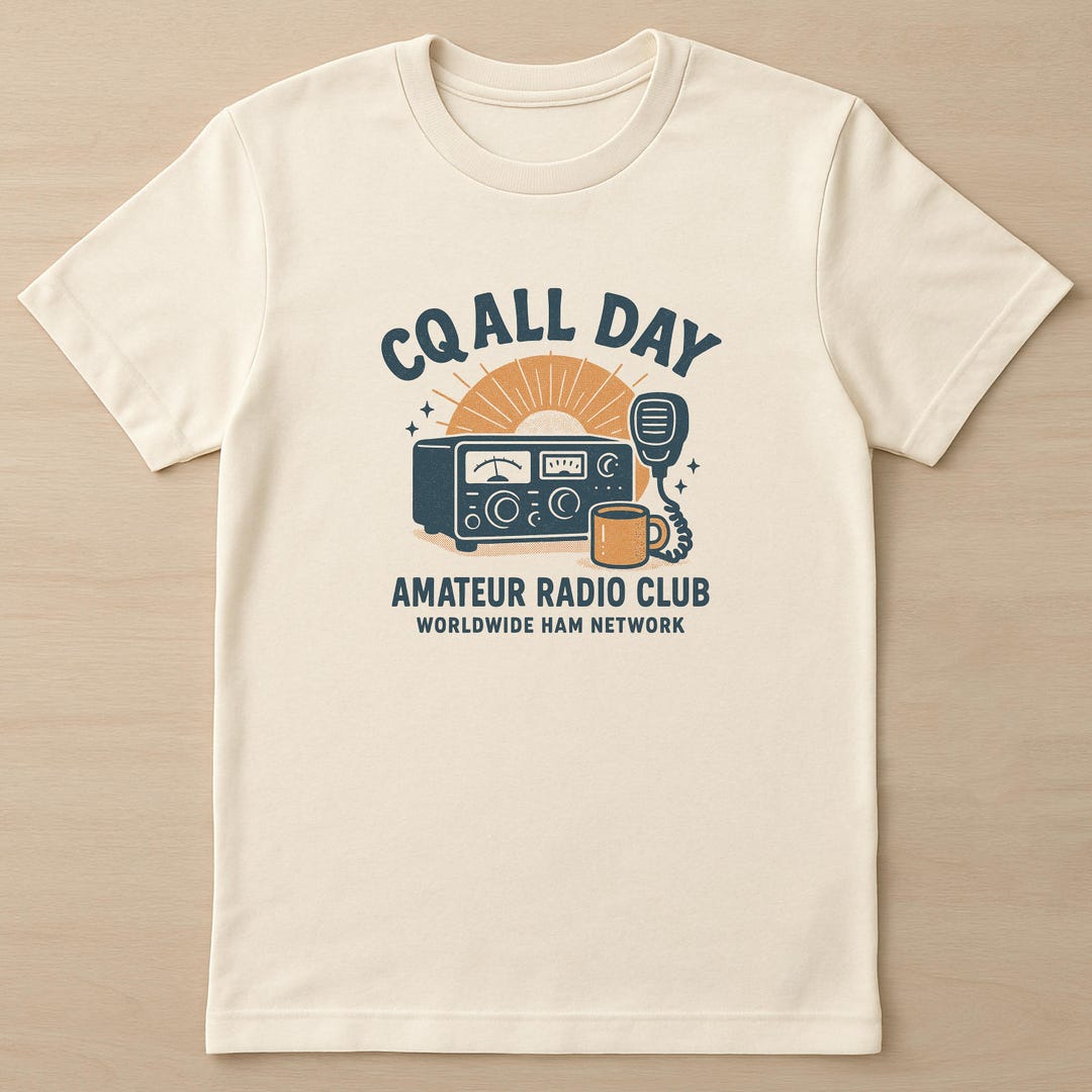 Ham Radio T-shirt | Funny Amateur Radio Shirt for Men | CQ All Day ...