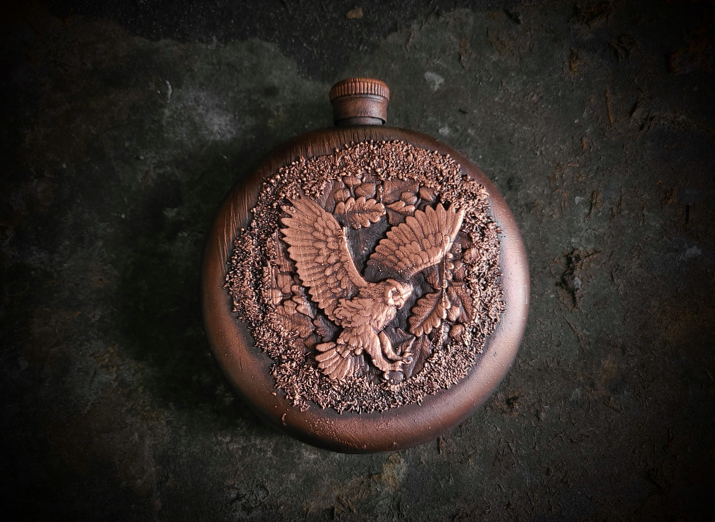 Christmas Owl Ornament Whiskey Hip Flask in a Leather Holster Owl Mug ...