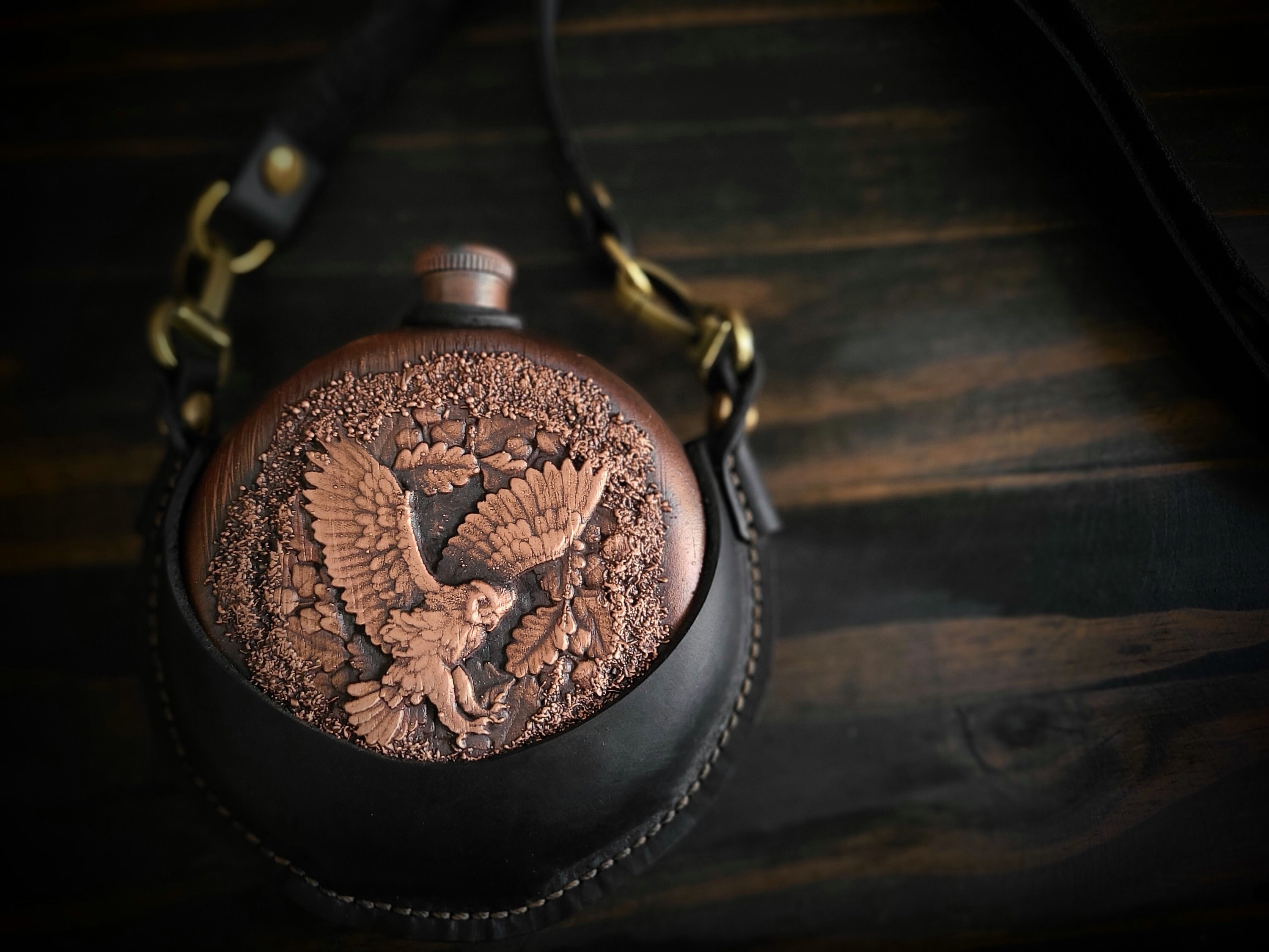 Christmas Owl Ornament Whiskey Hip Flask in a Leather Holster Owl Mug ...