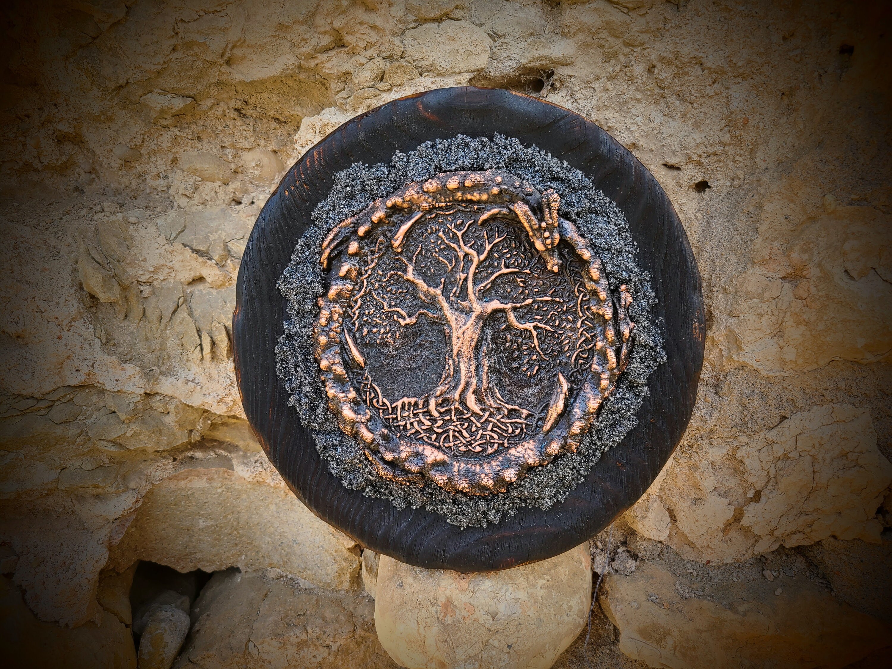 Yggdrasil Wall Decor, Viking Shield, Viking Symbols Wall Art With a ...