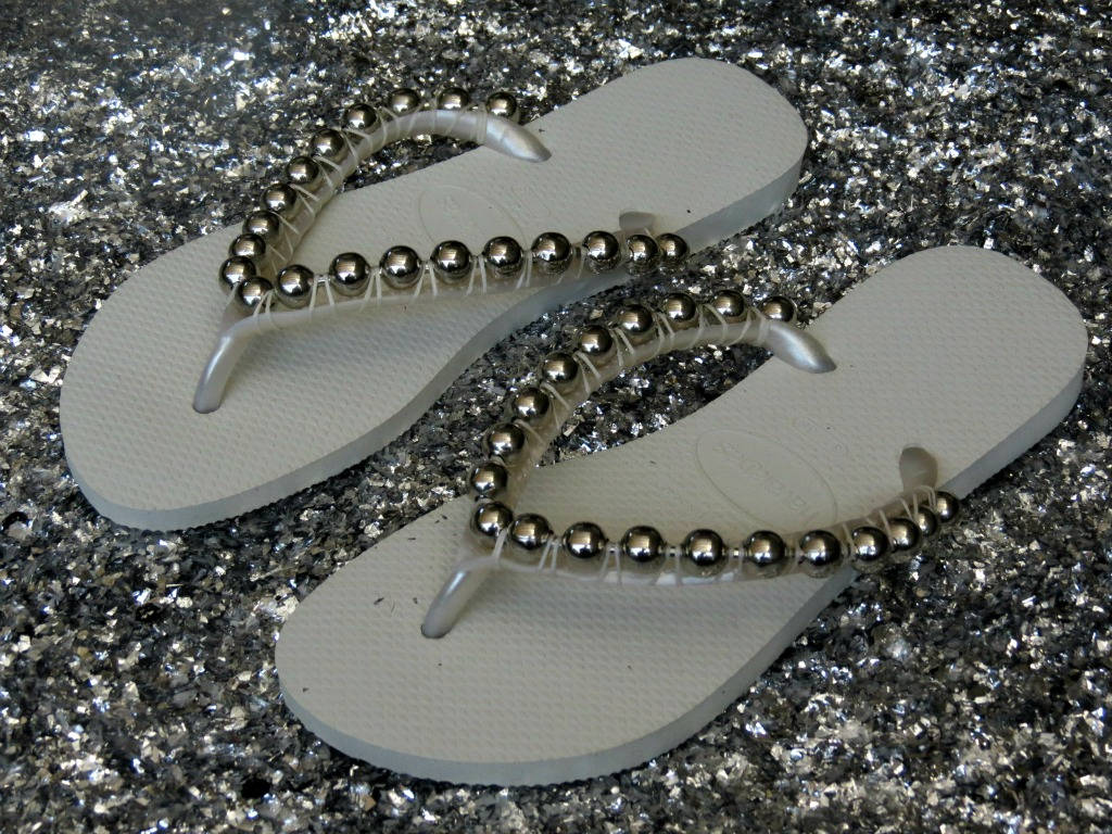 White Decorated Custom Havaianas Flip Flop Flat Sandals - Etsy