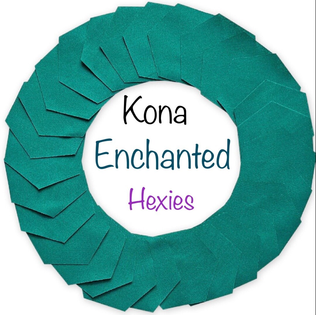 60 Precut Hexagons Kona Enchanted Solid Robert Kaufman Fabrics English ...