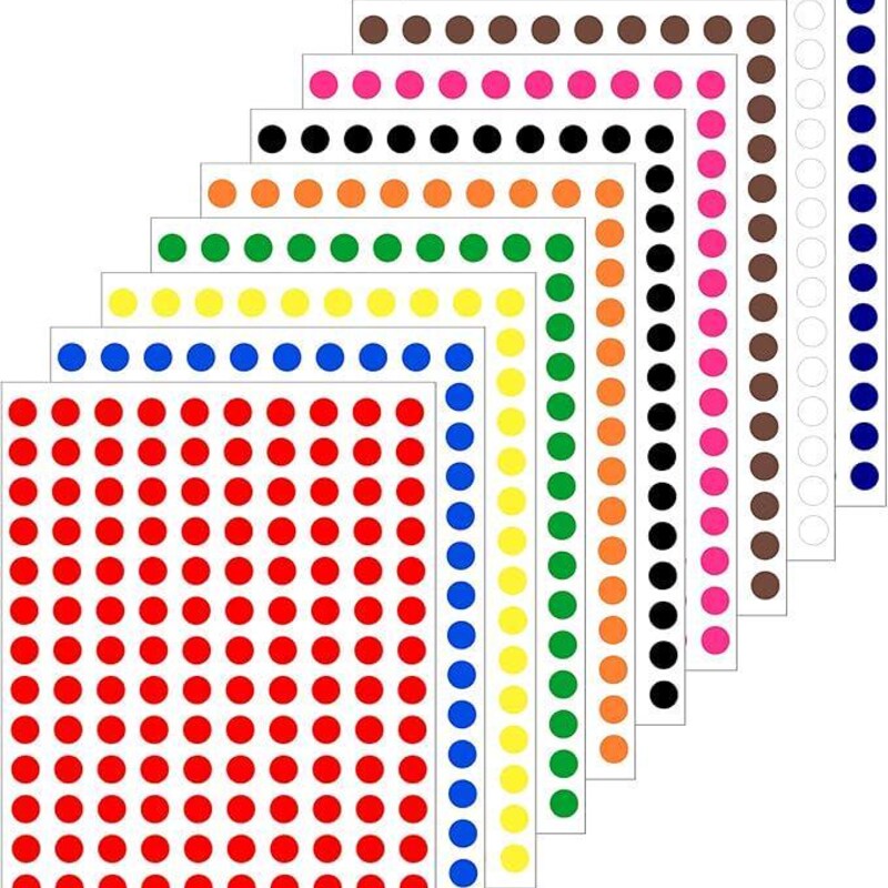 Coloured Dot Stickers - Etsy
