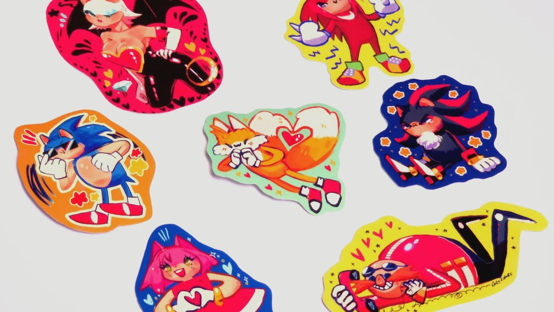 Sonic and Friends Waterproof Vinyl Stickers - Etsy UK