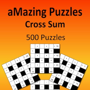 Cross Sum 500 Puzzles With Negative and Fractions Numbers to Solve Home ...