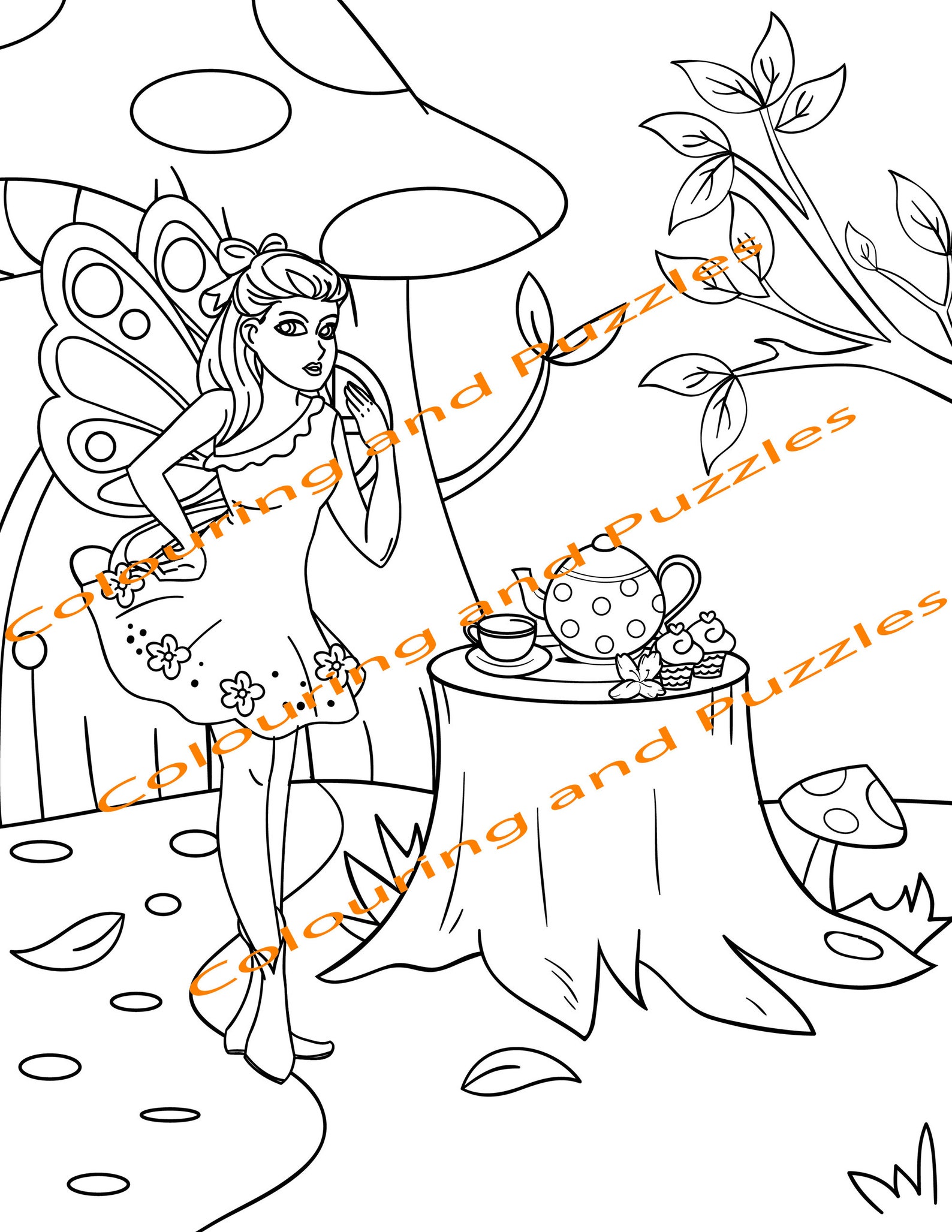 Children's Colouring Book Forest Fairies Home Printable Digital ...